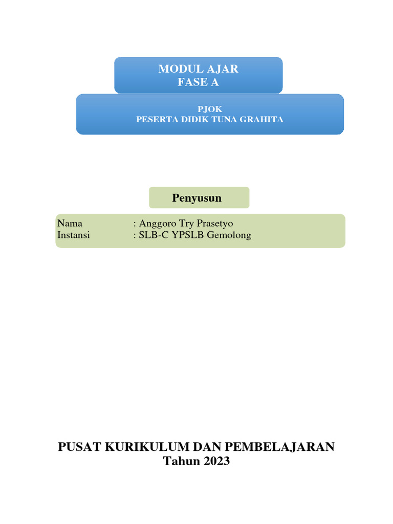 Modul Ajar SLB Kls 4 | PDF | Karier & Perkembangan