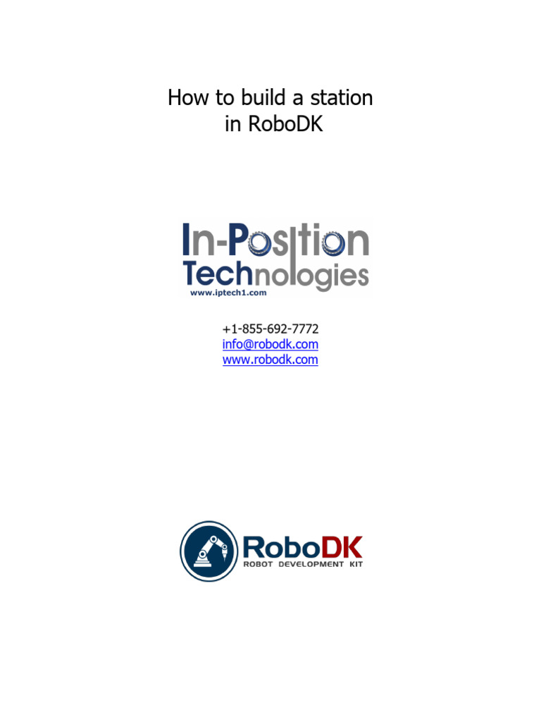 Build a RoboDK Station Guide | PDF | Cartesian Coordinate System | Rotation