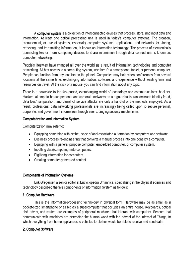 Understanding Computer Systems and Software | PDF | Computer Network | Computer Data Storage