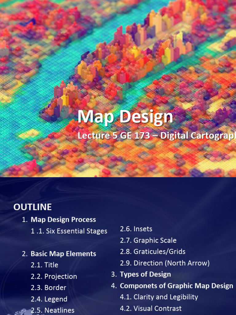 GE 173 Lecture 5 Map Design | PDF | Map | Cartography