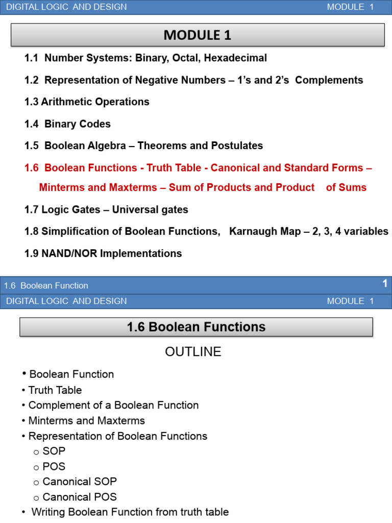 1.6 Boolean Functions | PDF | Boolean Algebra | Teaching Mathematics