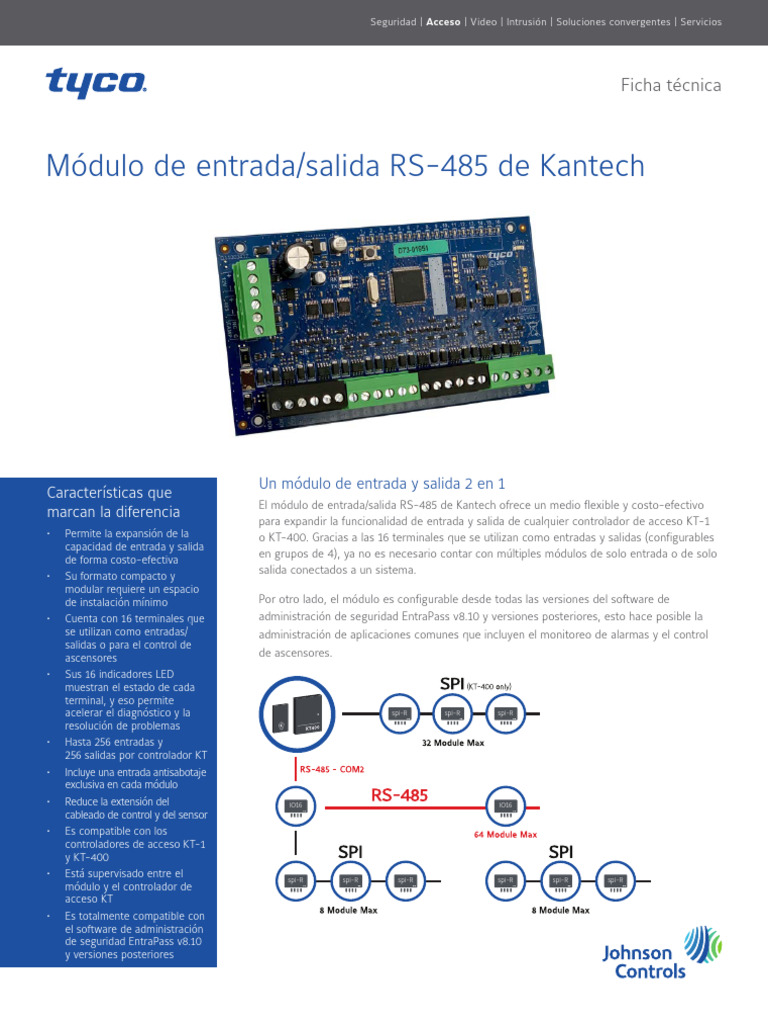 Módulo RS-485 de Kantech | PDF | Ingeniería Informática | Ingenieria ...