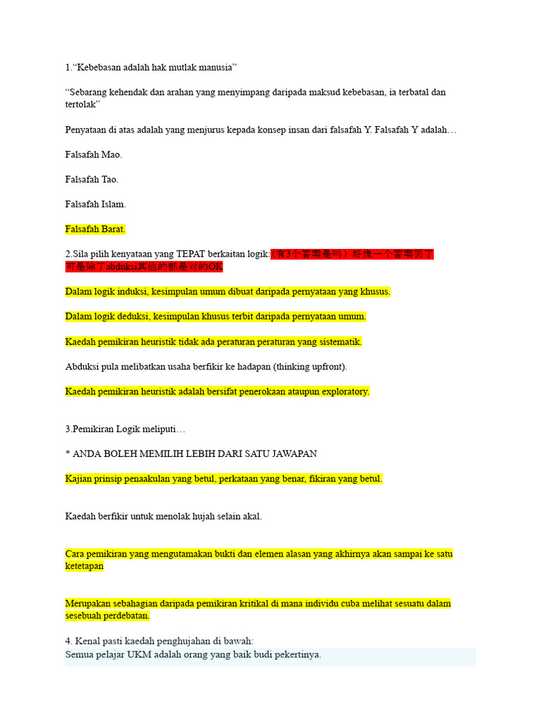 Falsafah 1 | PDF | Ilmu Sosial | Filsafat