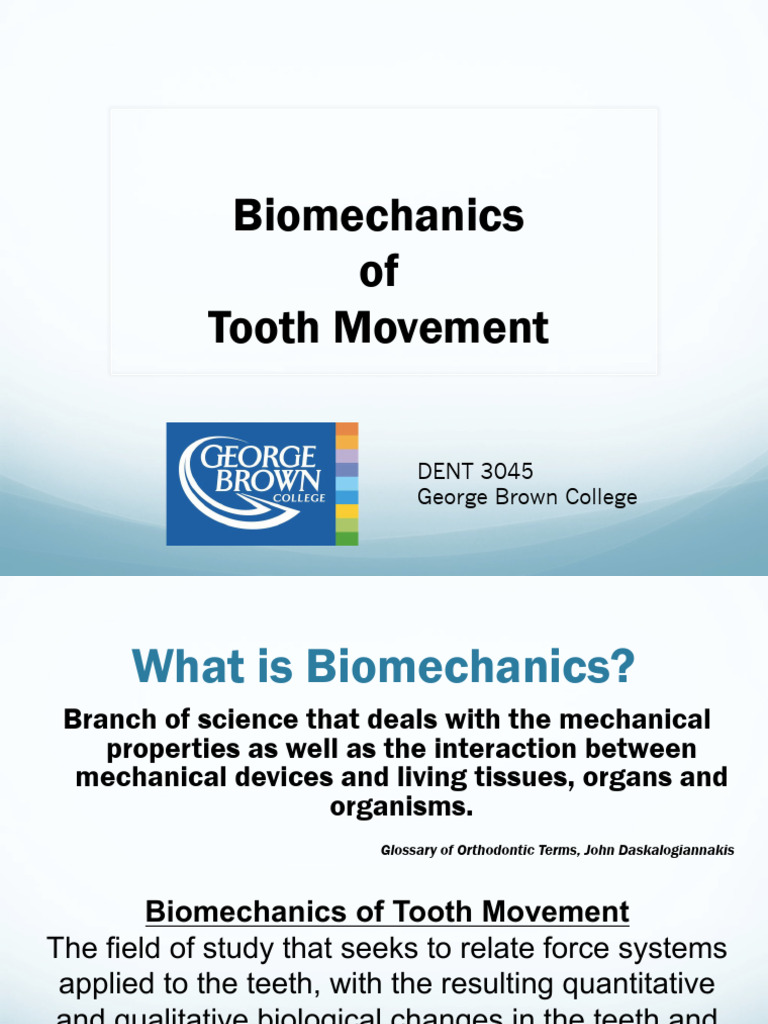 Biomechanics | PDF | Human Tooth | Dental Anatomy