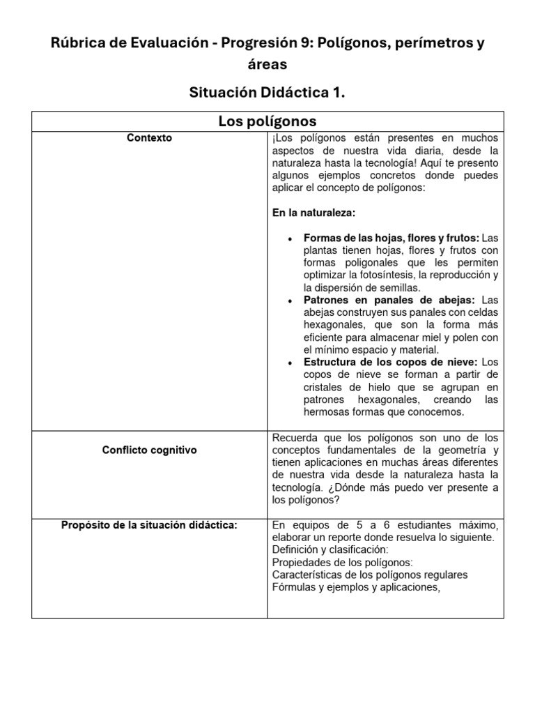 Progresión 9. Polígonos | PDF | Creatividad | Polígono