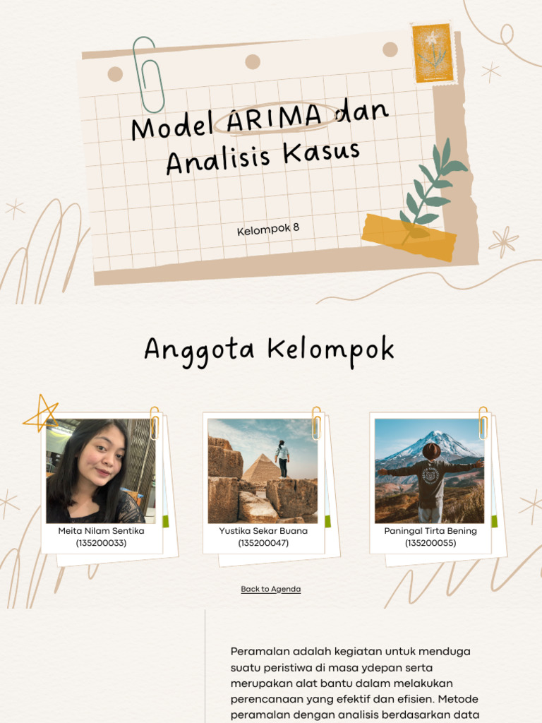 Presentasi Arima | PDF | Metode & Bahan Ajar | Komputer