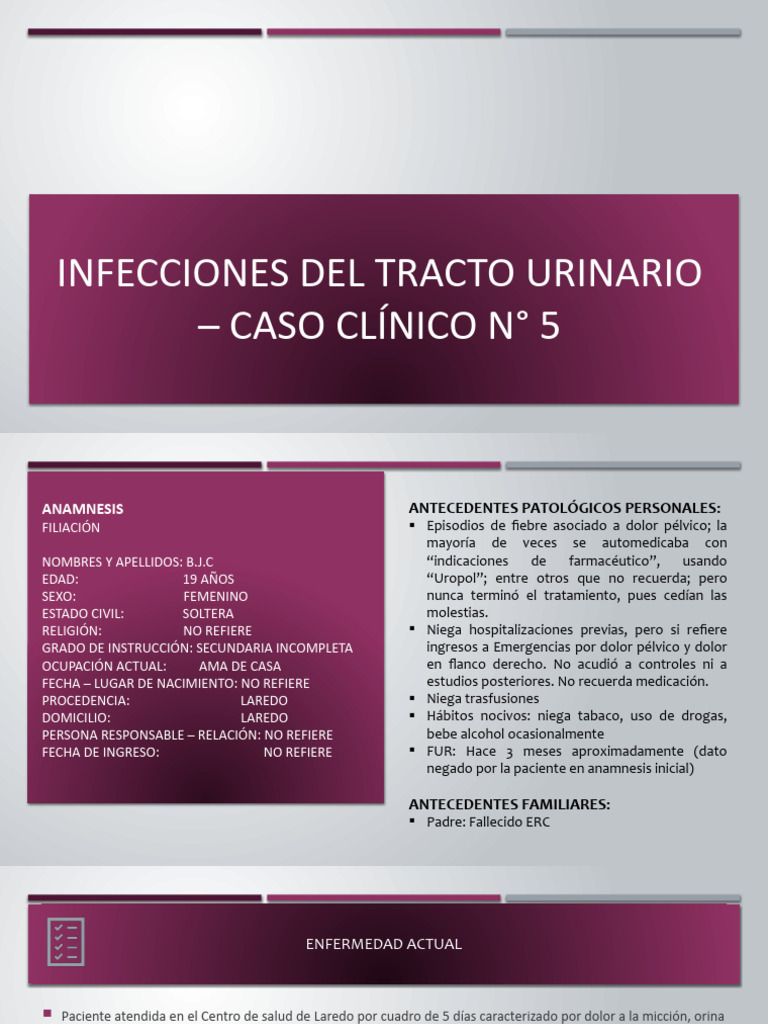 caso 5 ITU 2023 | PDF | Medicina CLINICA | Enfermedades y trastornos