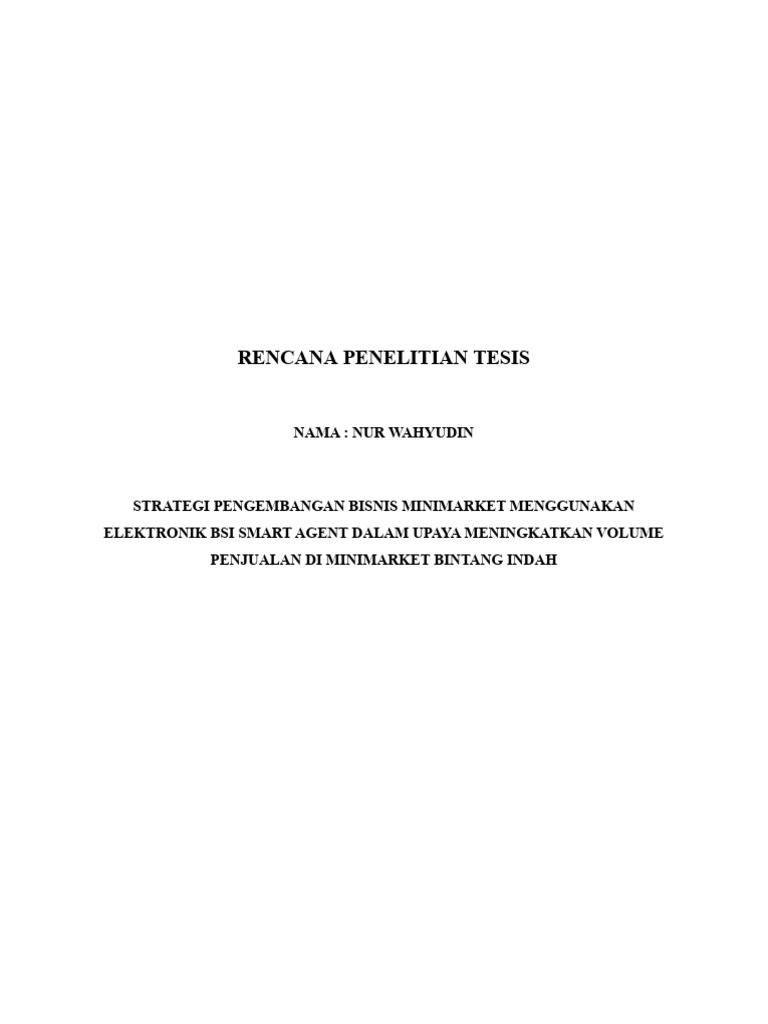 Strategi Pengembangan Bisnis Minimarket Menggunakan Elektronik BSI ...