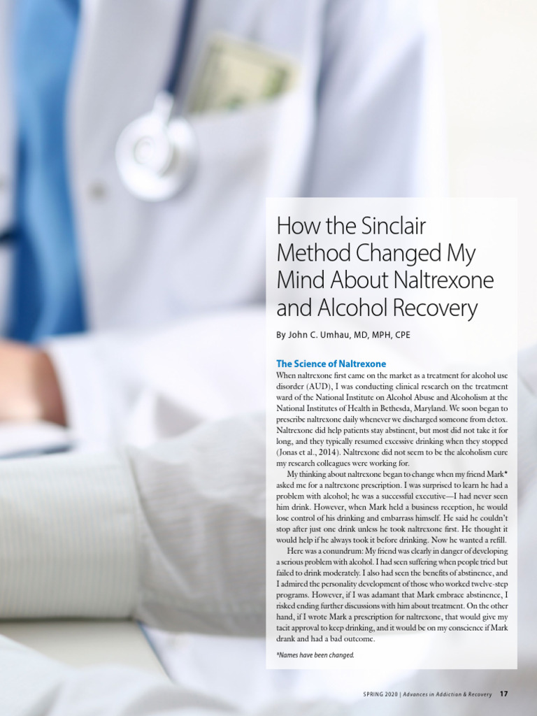 Aar Spring2020 How The Sinclair Method Changed My Mind About Naltrexone ...