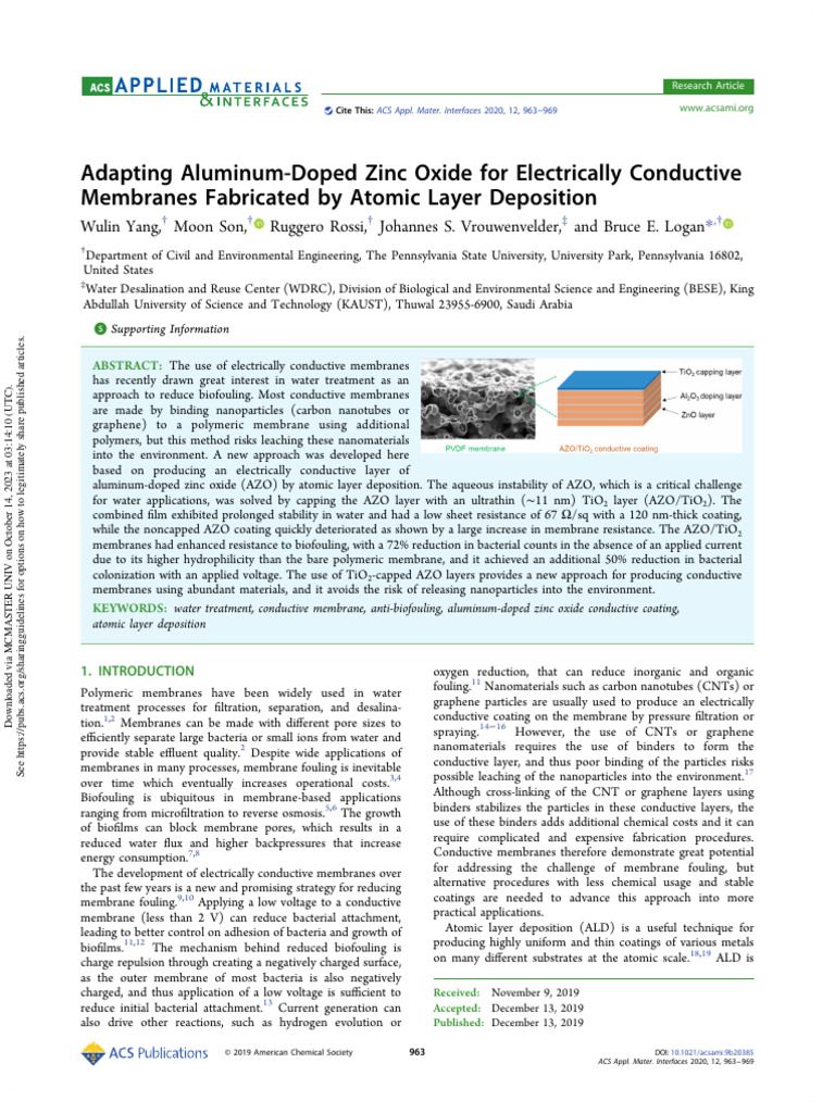 2 Ald | PDF | Membrane | Carbon Nanotube