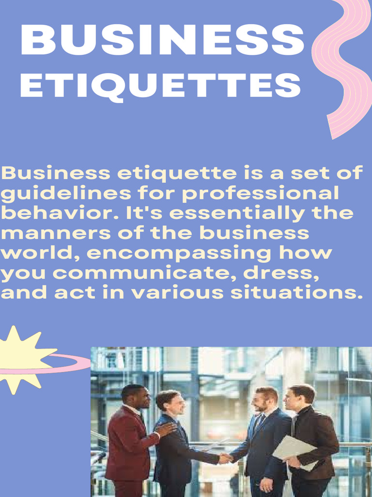 Essential Business Etiquette Guide | PDF | Etiquette | Human Communication