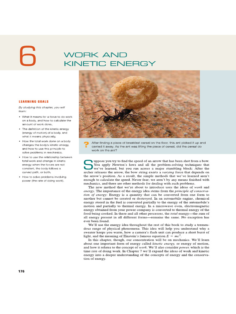 6 - Work and Kinetic Energy | PDF