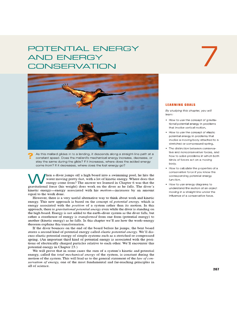 7 - Potential Energy and Energy Conservation | PDF