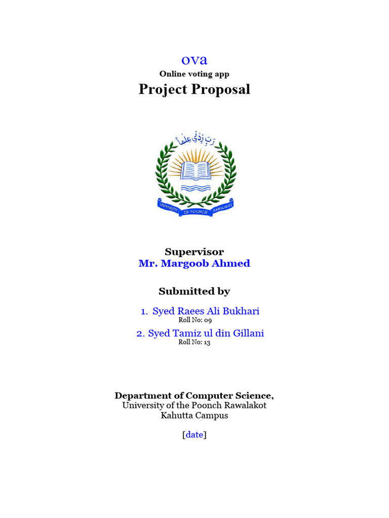 OVA proposal | PDF | Electronic Voting | Usability