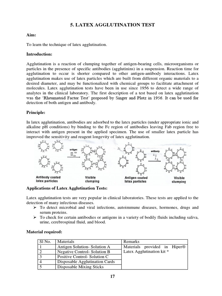 Latex Agglutination Test | PDF | Antibody | Immunology