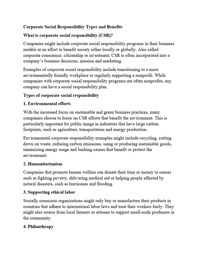 reading CSR | PDF | Corporate Social Responsibility | Sustainable Business