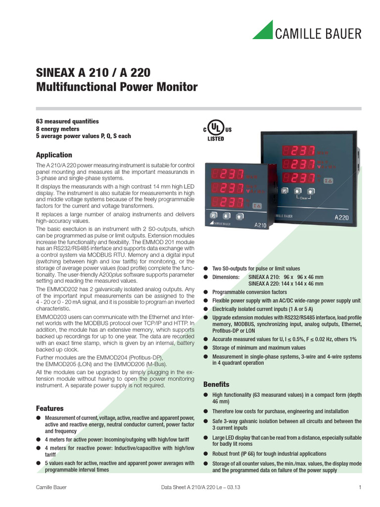 a210_datasheet | PDF | Power Supply | Ac Power