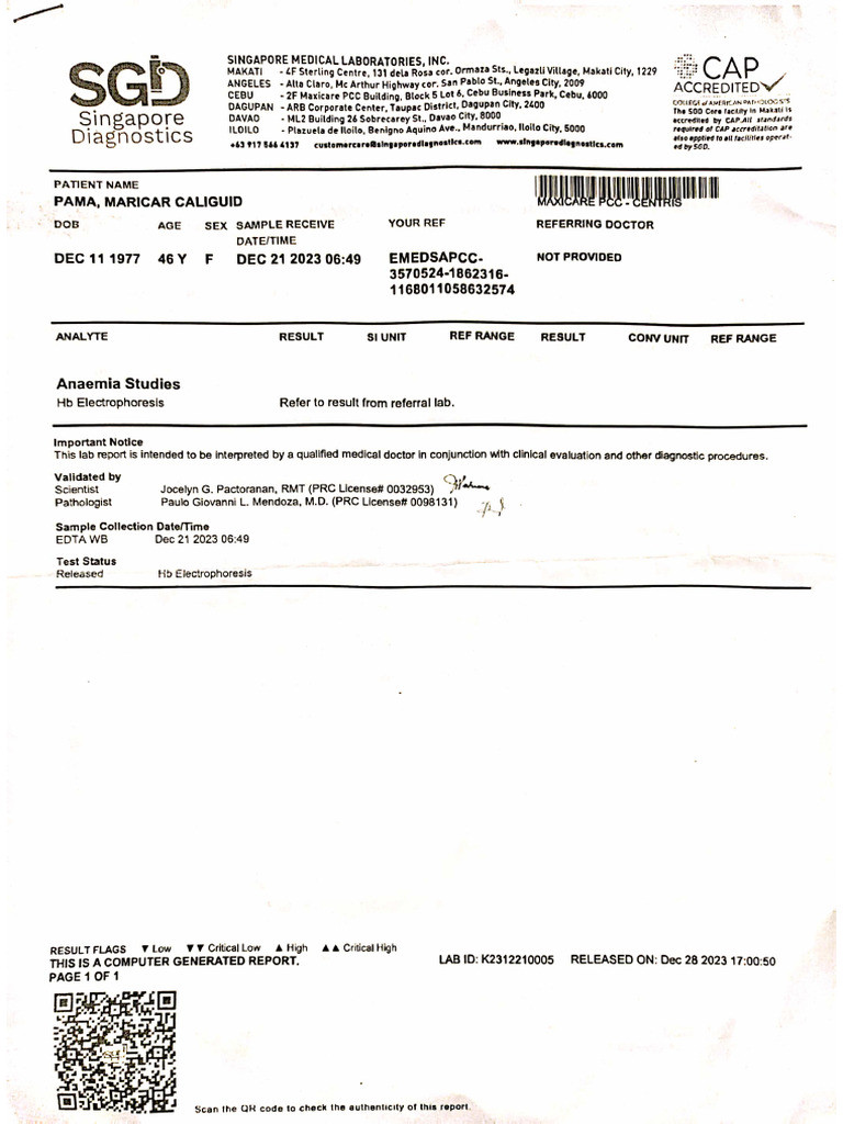 Maricar Pama Electrophoresis | PDF
