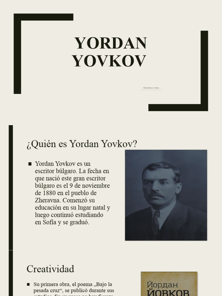Yordan Yovkov: Monika Hristova y Vasilena