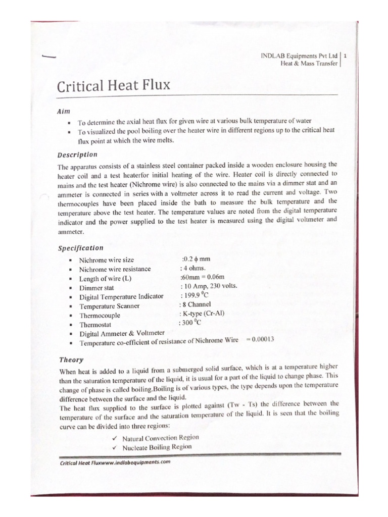 Critical Heat Flux | PDF