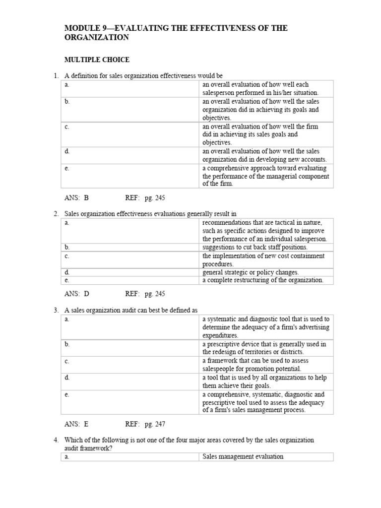 Module 09 TB Ingram Et Al. 6th Ed | PDF | Sales | Benchmarking