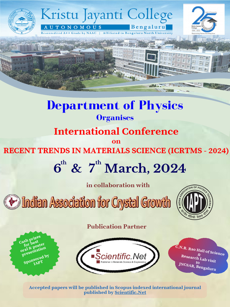 ICRTMS-24 Brochure | PDF | Physical Sciences