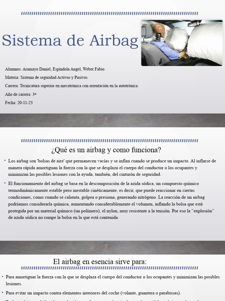 Sistema de Airbag - 2023 Daniel | PDF | Airbag