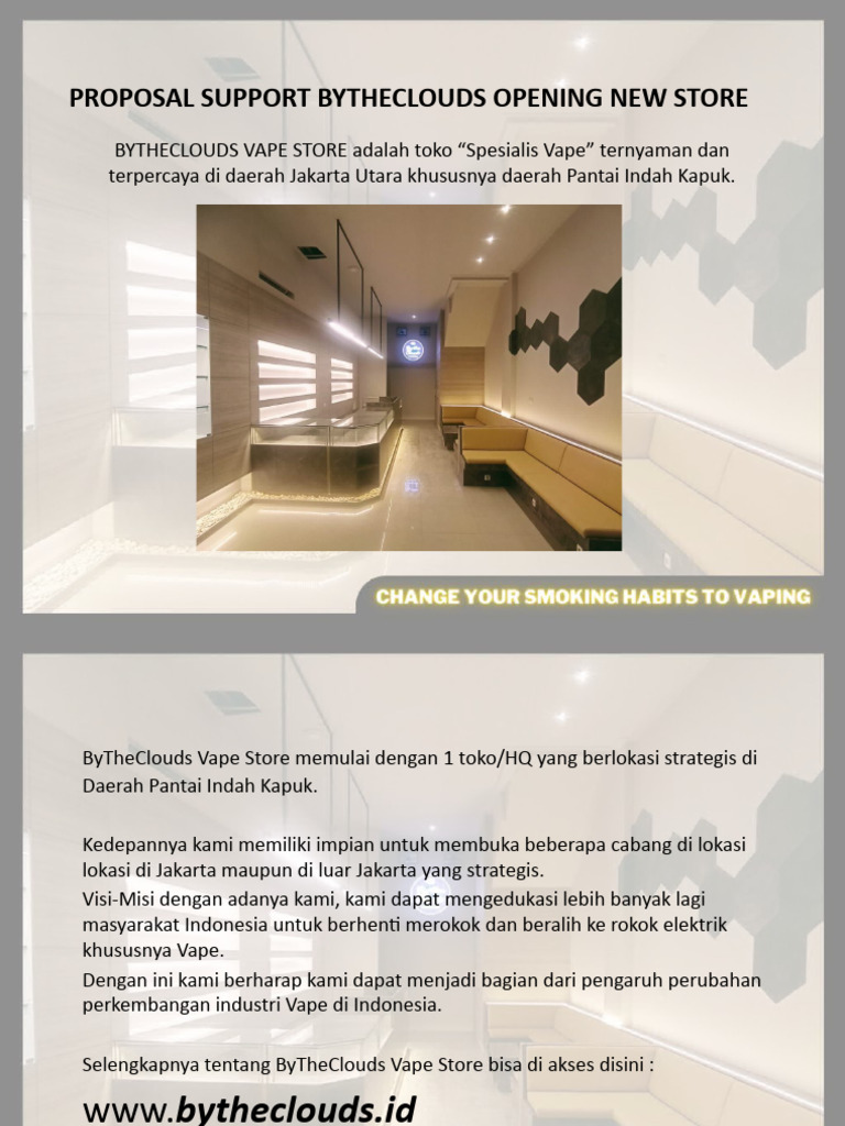 Proposal Grand Opening ByTheClouds Vape Store | PDF | Bisnis