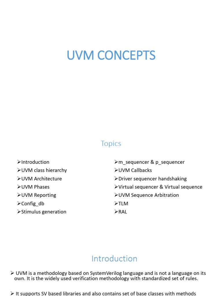 Uvm Concepts | PDF | Method (Computer Programming) | Class (Computer ... Uvm Concepts | PDF | Method (Computer Programming) | Class (Computer ...