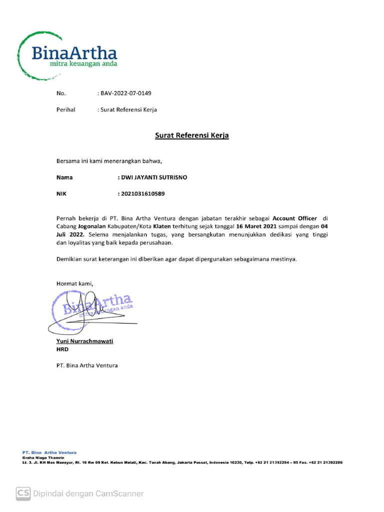 PAKLARING - PT. Bina Artha Ventura 1 | PDF