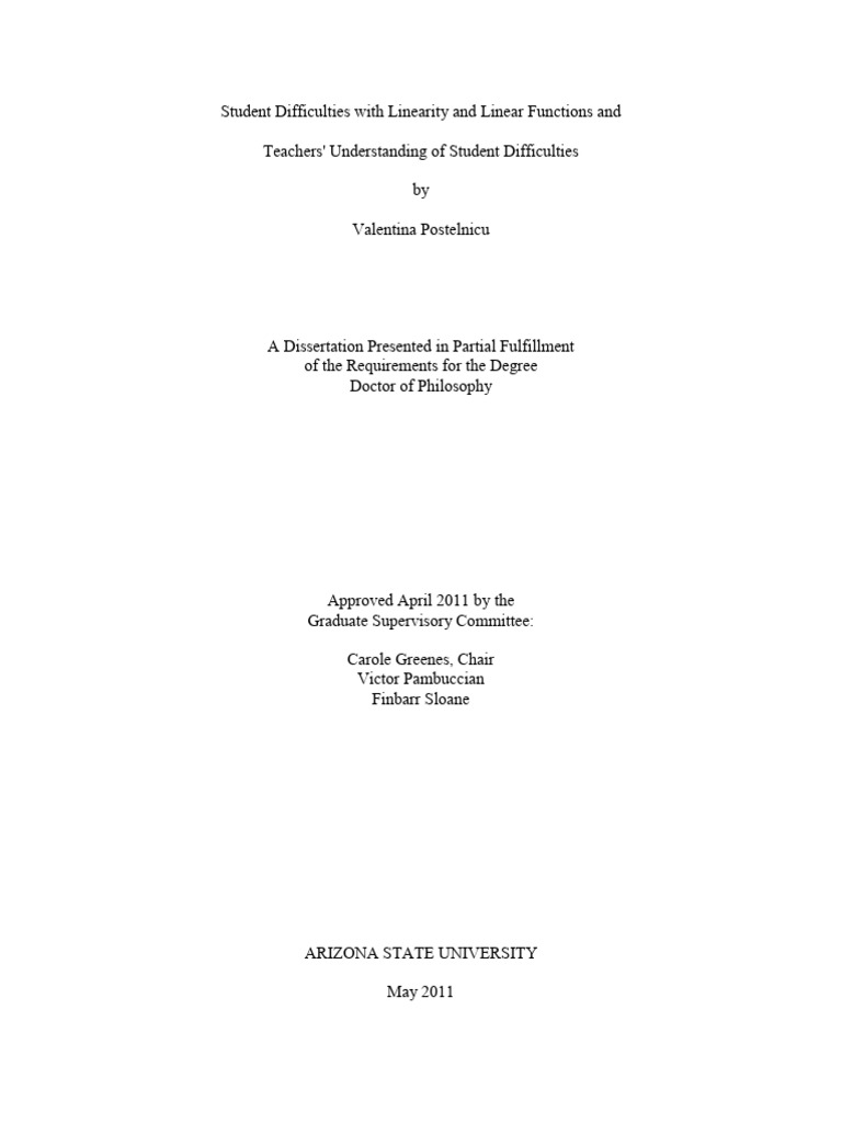 Student Difficulties With Linearity and Linear Functions and Teachers ... Student Difficulties With Linearity and Linear Functions and Teachers ...