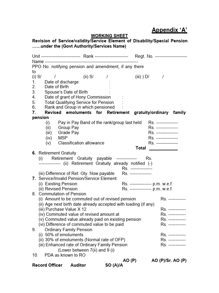 Revision of Services & Validity | PDF | Personal Finance | Retirement