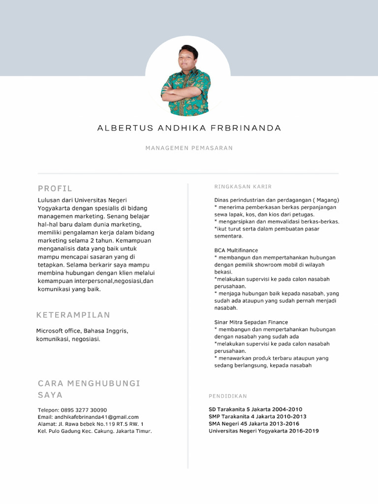 Andika CV | PDF