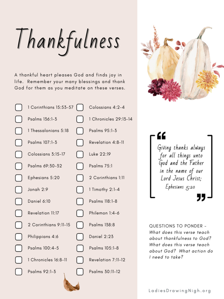 Thankfulness - Worksheets | PDF
