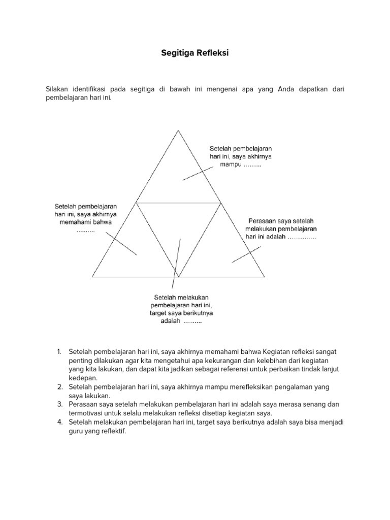 Refleksi Model Segitiga | PDF
