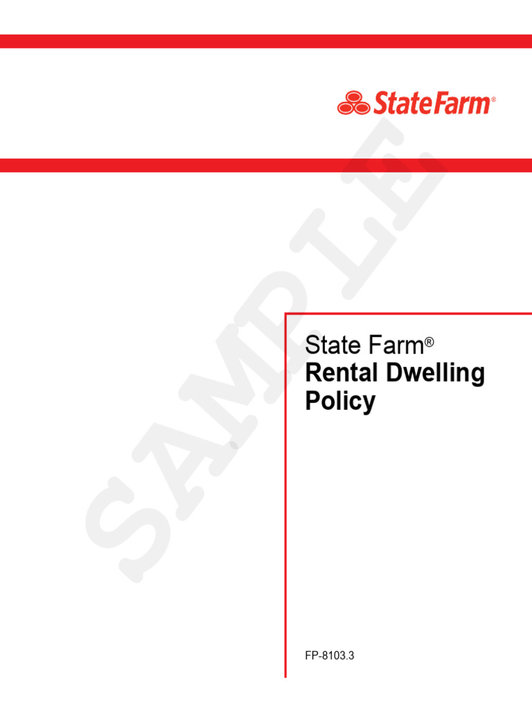 State Farm Renters Insurance Sample | PDF | Mortgage Law | Insurance