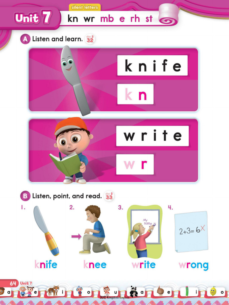 Oxford Phonics World 5 Lesson 10 Unit 7 Silent Letters Kn Wr Mb e Rh St ...