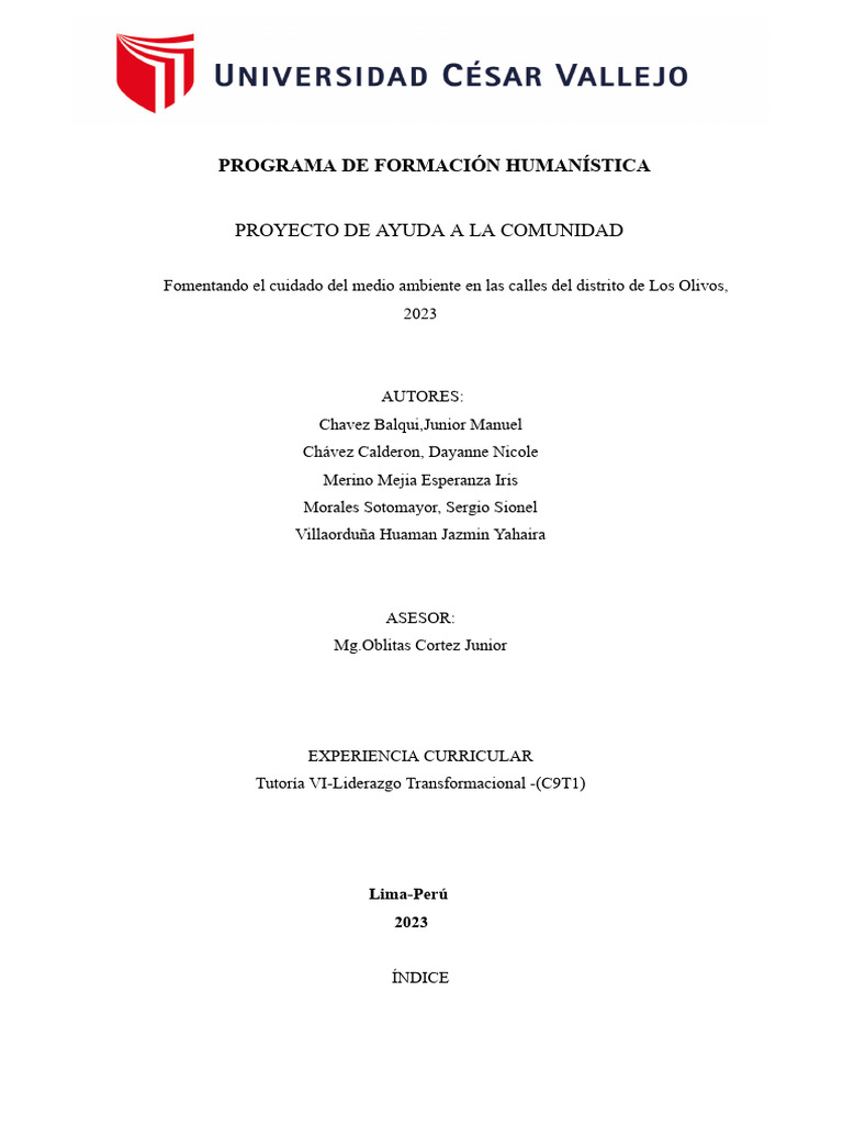 Proyecto de Tutoria-Pac | PDF | Biodiversidad | Sustentabilidad