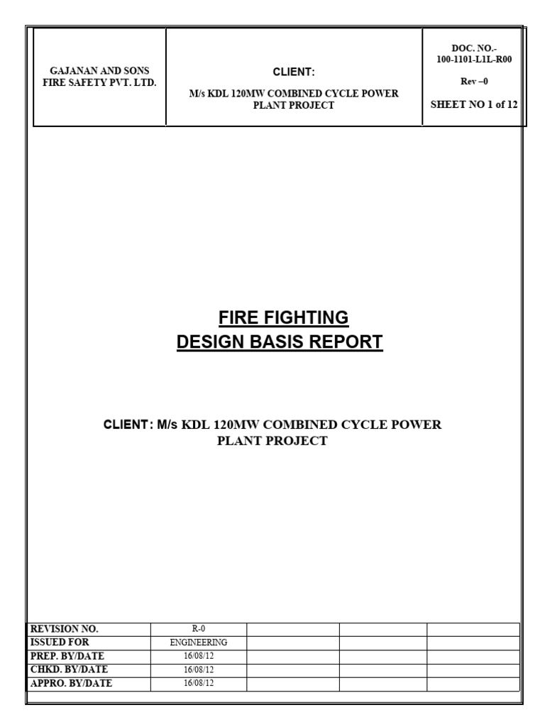 Fire-Fighting-System Design forn Power plant | PDF | Fire Sprinkler ...
