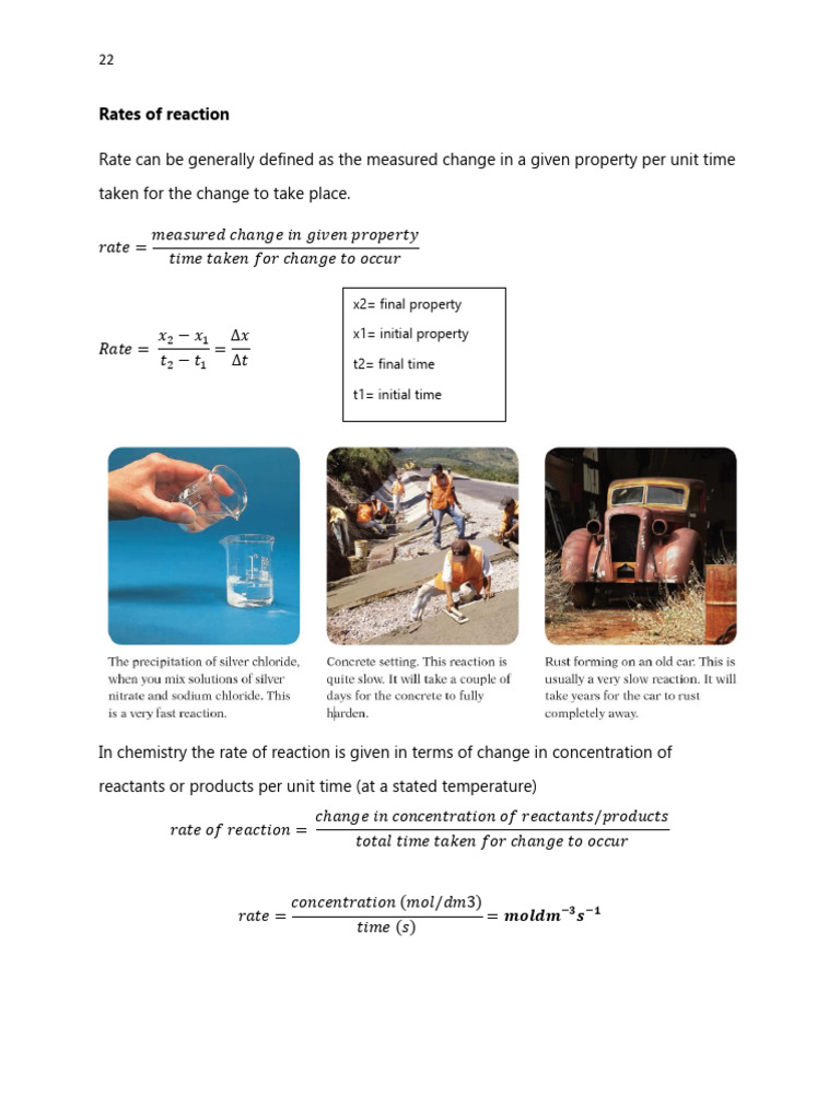Csec Chemistry 22 - 23 Rates & Energetics | PDF | Reaction Rate ...