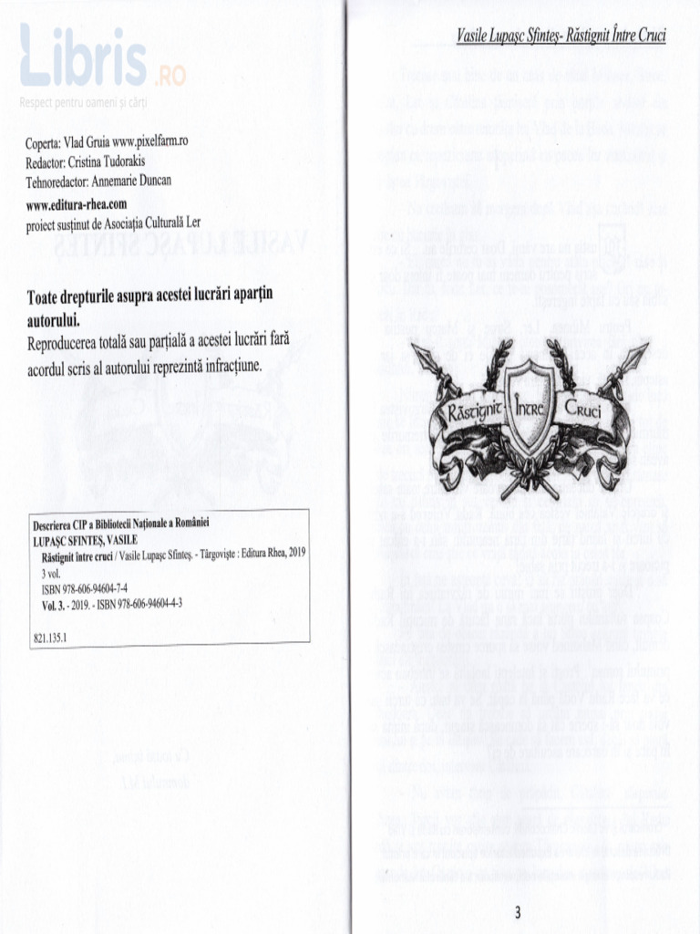 Rastignit Intre Cruci. Cartea 3 - Vasile Lupasc-Sfintes | PDF