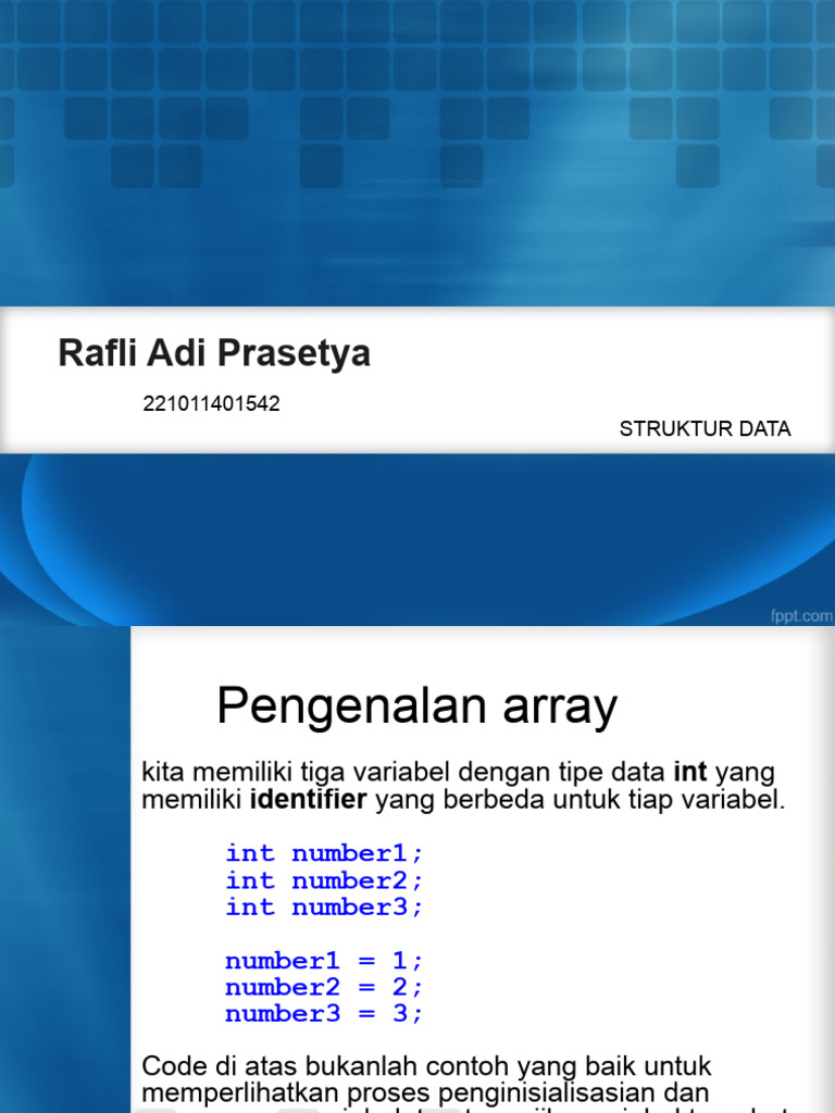 ARRAY-Rafli Adi Prasetyapptx | PDF | Komputer