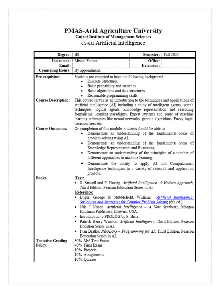 Arificial Intelligence | PDF | Artificial Intelligence | Intelligence (AI) & Semantics