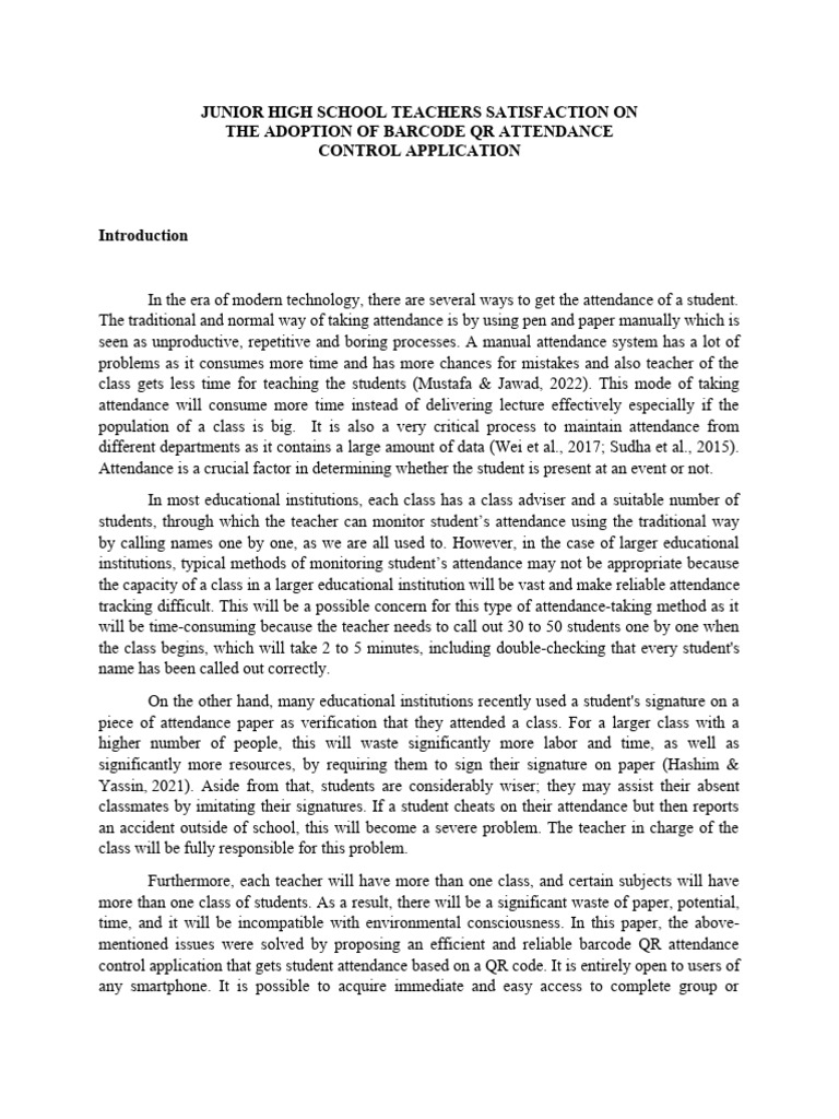 Group 1 Junior High School Teachers Satisfaction On The Adoption of ...