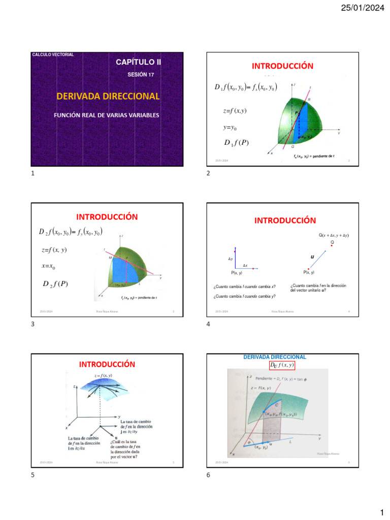 Derivada Direccional y Gradiente | PDF | Degradado | Teoría del operador