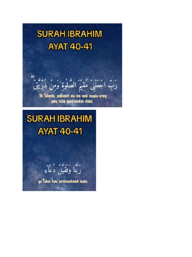 Doa Nabi Ibrahim | PDF