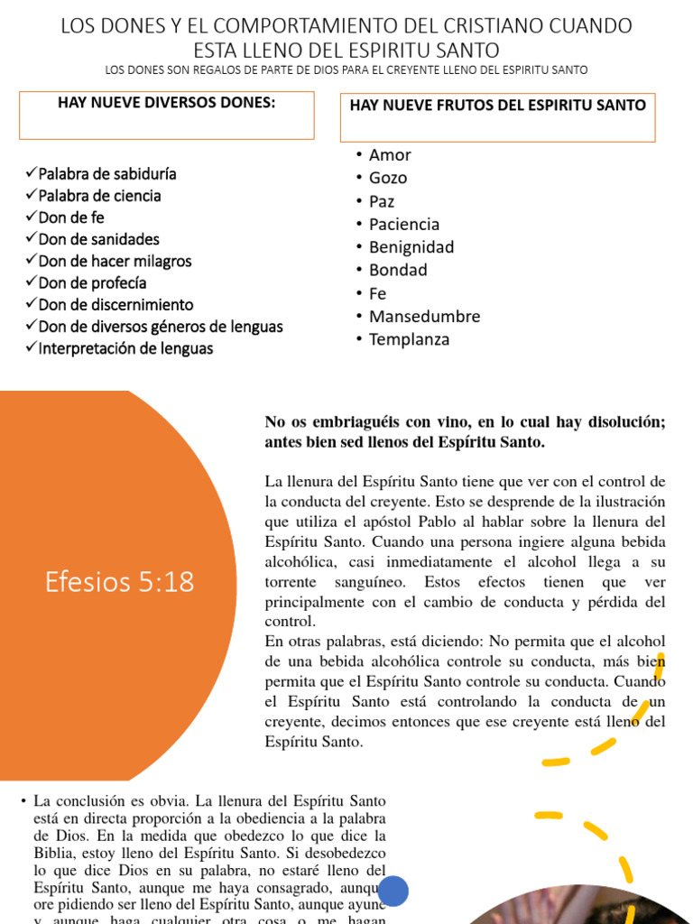 Dones y Frutos del Espíritu Santo | PDF | Fruto Del Espiritu Santo ...