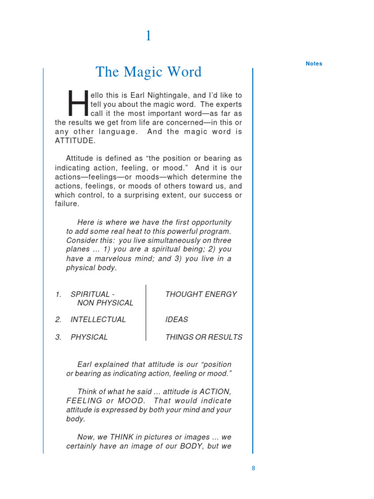 Lead The Field Workbook (Earl Nightingale) (Z-Library) | PDF | Thought ...