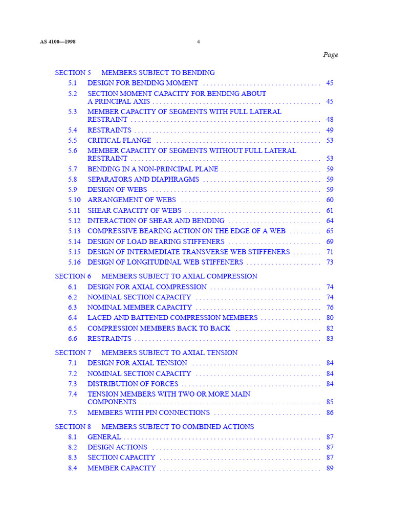 AS 4100 1998 - Steel Structures_6 | PDF | Bending | Solid Mechanics