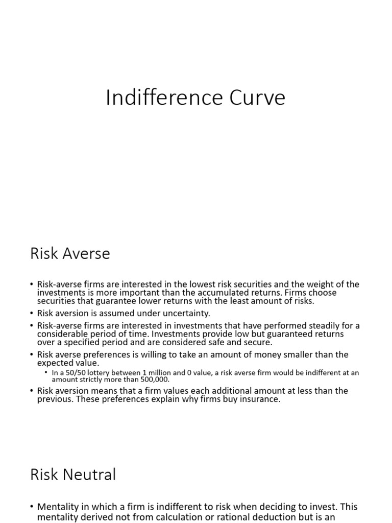 Indifference Curve | PDF | Risk Aversion | Risk